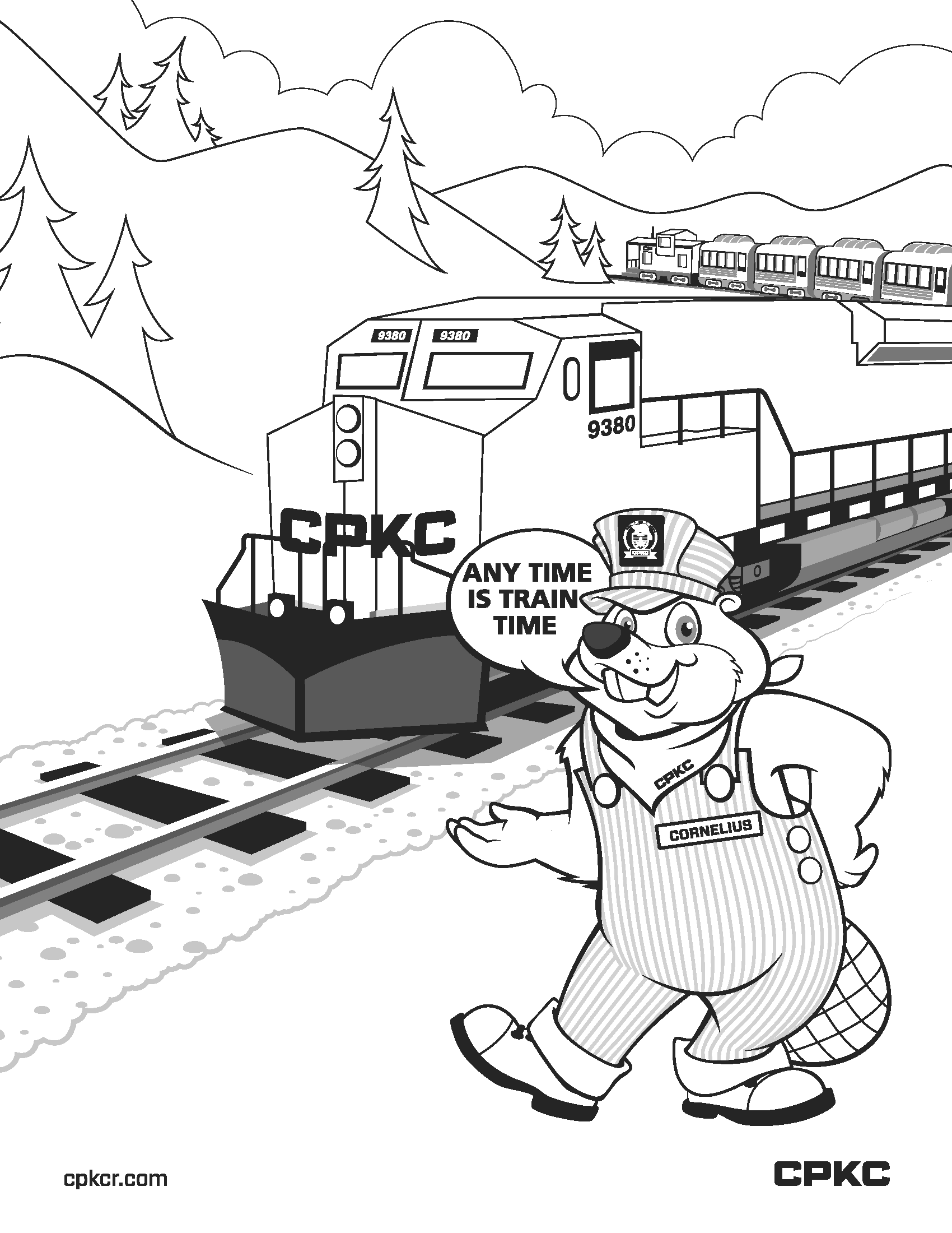 coloring pages salty train